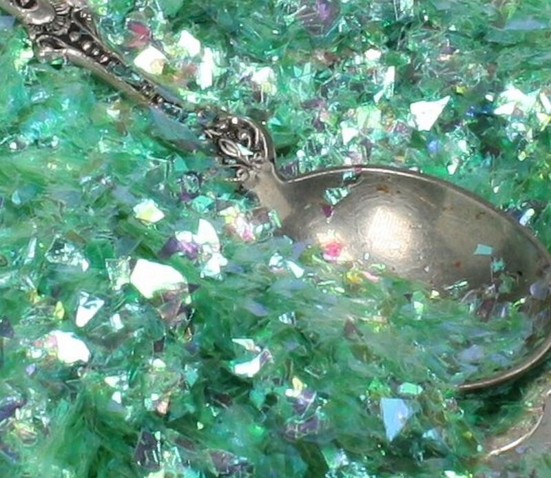 Green Iridescent Ice Glitter Flakes 311-4340 Great for - Etsy