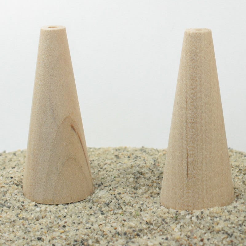 Wooden Craft Cones Miniature 20 Pieces | Craft Project | Diorama Figure ...