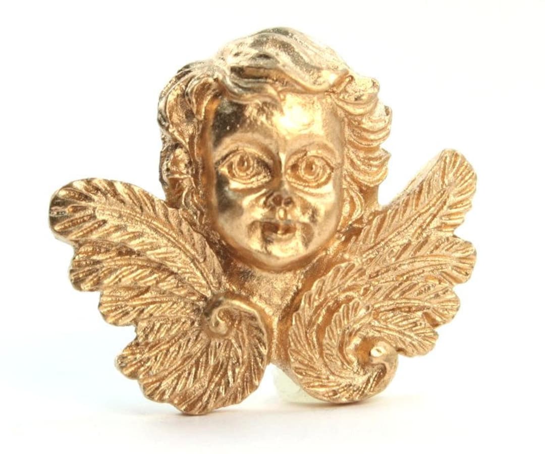 Golden Angels Head Miniature Set of 4 | Hand Painted | Craft Project ...