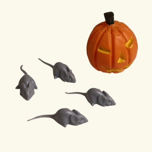Tiny Micro Mice Miniature Set of 6 | Animals Miniature for Dollhouse ...