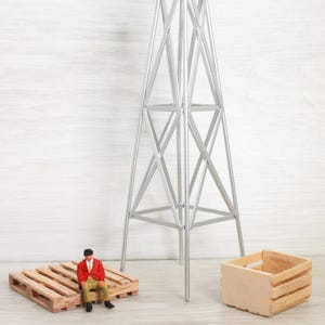 Gray Windmill Miniature 8 Inch Tall | Old West Farm Model Windmill ...