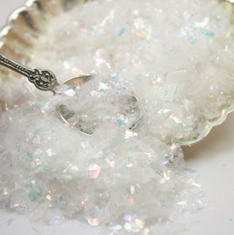 Snow White Ice Iridescent Ice Flakes Art Glitter Craft Glitter ...