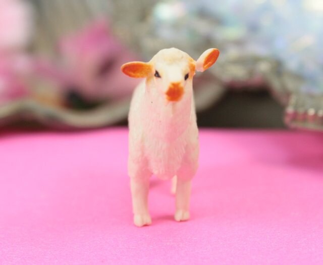 Vintage Baa Baa White Sheep Set of 4 | Hand Painted Miniature Sheep ...