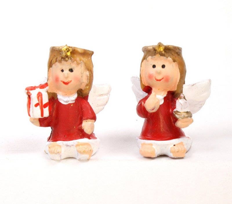 Angels Little Red Too Cute Set of 4 | Dollhouse Miniature | Christmas ...