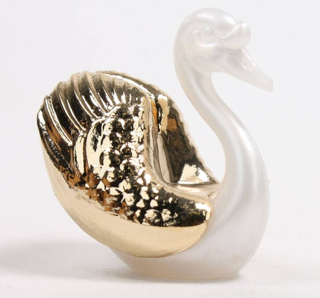 Vintage Golden Swans Miniature Set of 4 | Vintage Swan Figurine ...