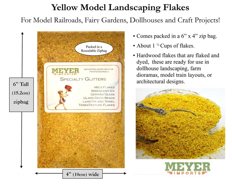 Yellow Model Landscape Flakes - 2oz Zipbag or 1lb Bulk- 311-0749 for ...