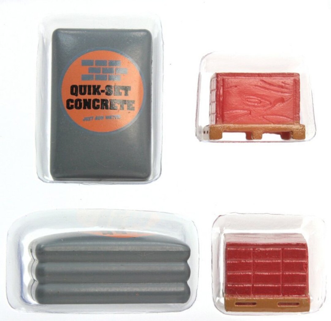 Bricks and Cement Miniature Set of 4 Construction Layout G Scale ...