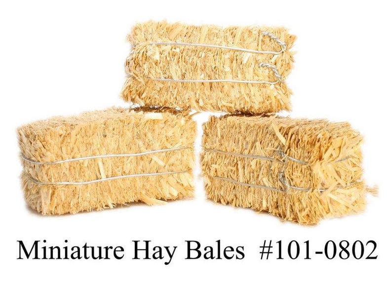 Miniature Hay Bales 2 Long Fairy Garden G Scale - Etsy