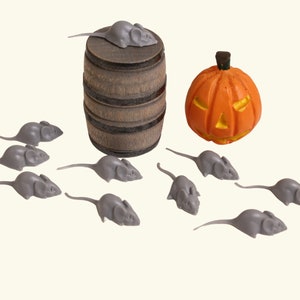 Tiny Micro Mice Miniature Set of 6 | Animals Miniature for Dollhouse ...