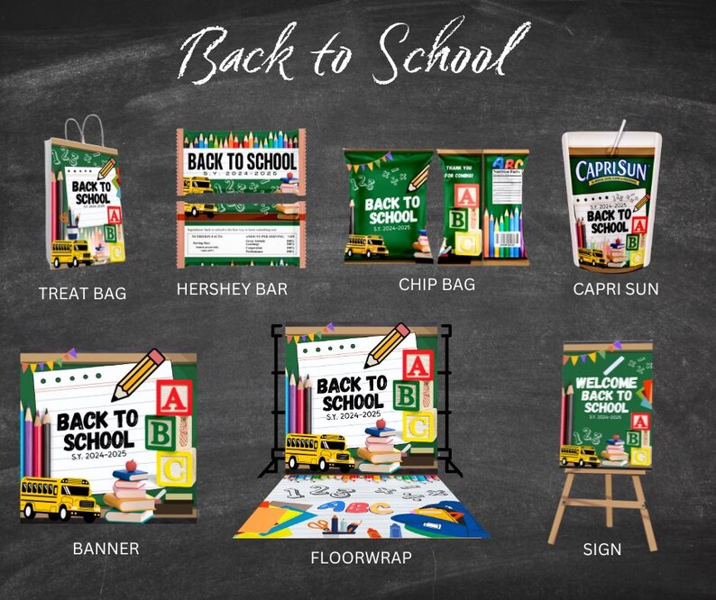 Back to School Favor Canva Design and Templates - Etsy