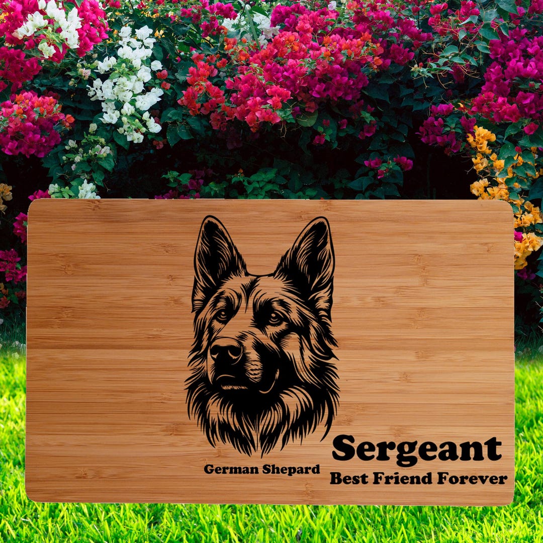 Personalized German Shepherd Cutting Board: Engraved Bamboo Dog Lover ...