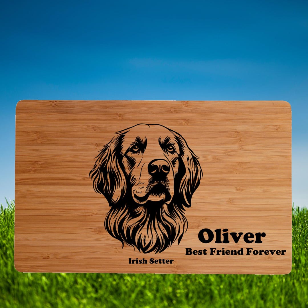 Custom Engraved Irish Setter Bamboo Cutting Board: Dog Lover Gift - Etsy