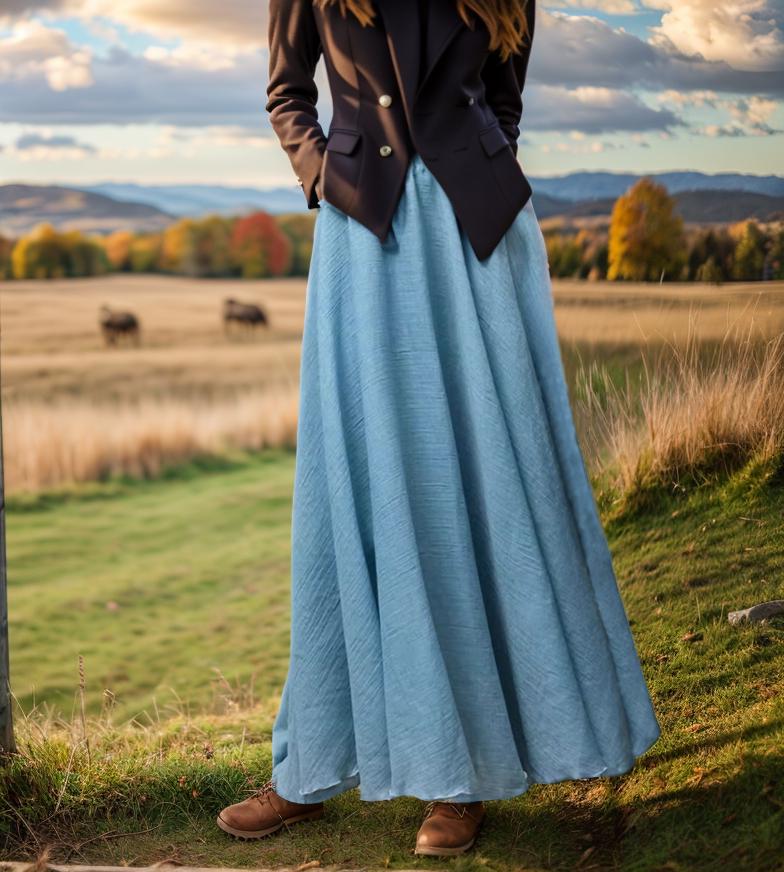 Cotton Linen Ren Faire Skirt, 32 Colors Renaissance Skirt, Women ...