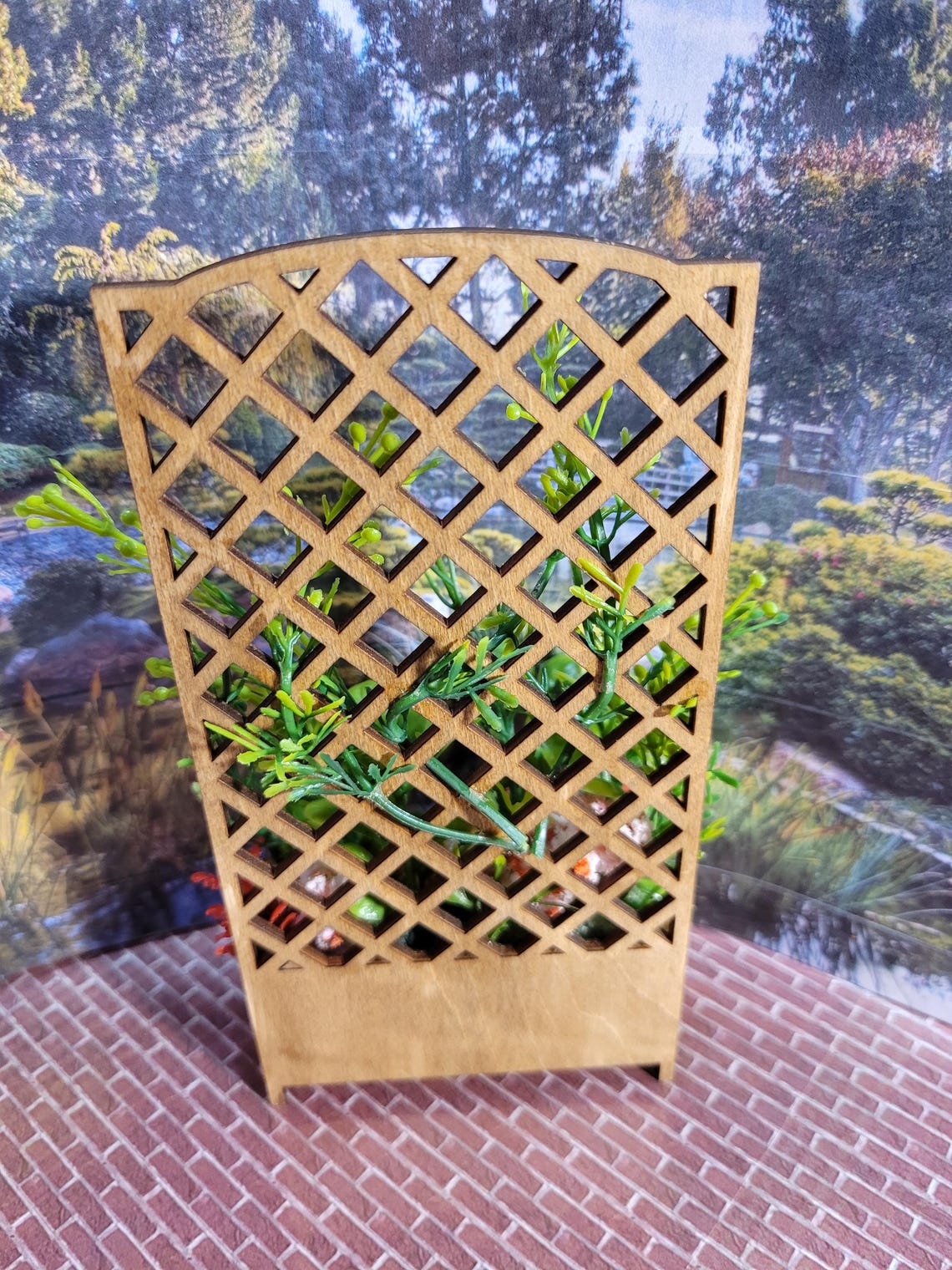 1:12 Dollhouse/fairy Garden One-of-a-kind, Lattice Planter Box for Your ...