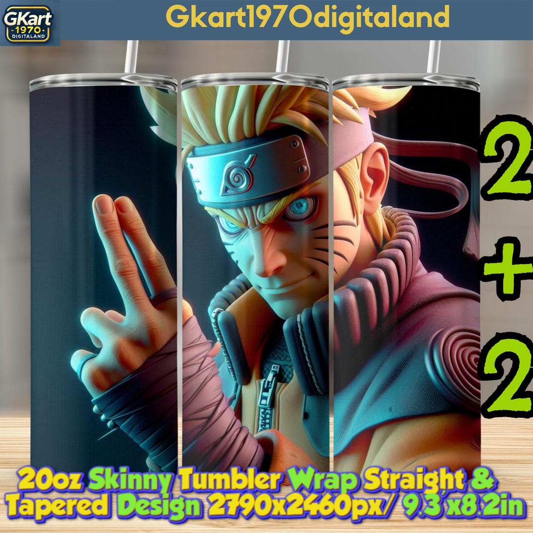 Naruto Tumbler Wrap Design, Digital Wrap for 20oz Skinny Tumbler ...