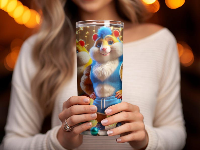 3D Athletic Hamster Tumbler Digital Wrap,20oz Sublimation Skinny ...