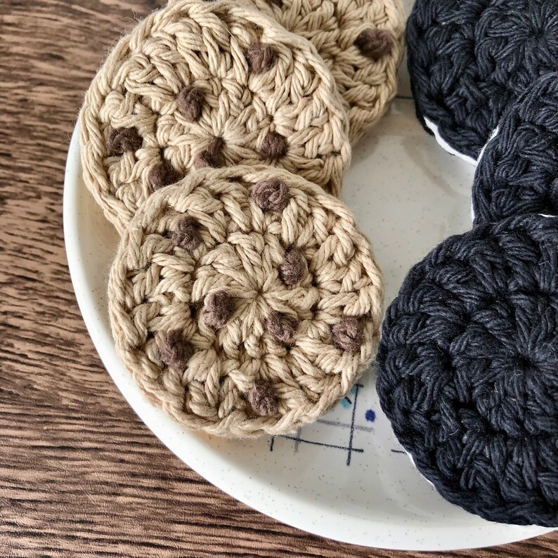 Crochet Cookies Chocolate Chip Play Food Decorative Cookies Amigurumi ...