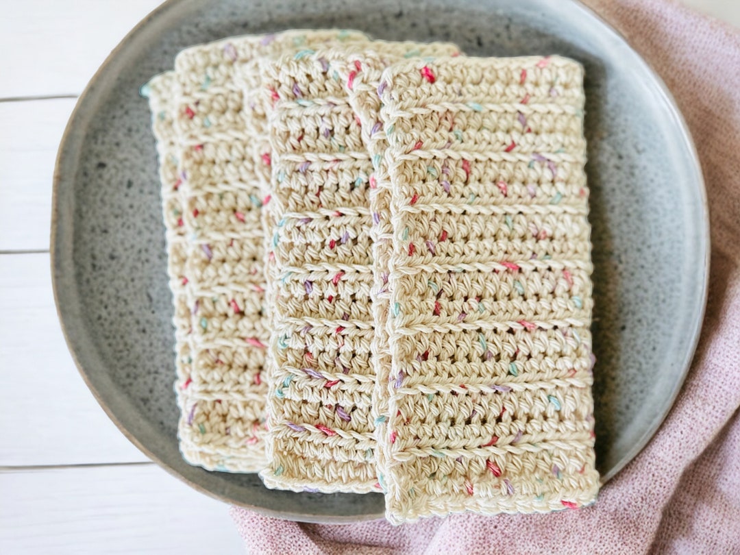 100% Cotton Dishcloth Handmade Dishcloth Light Weight Crochet Wash ...