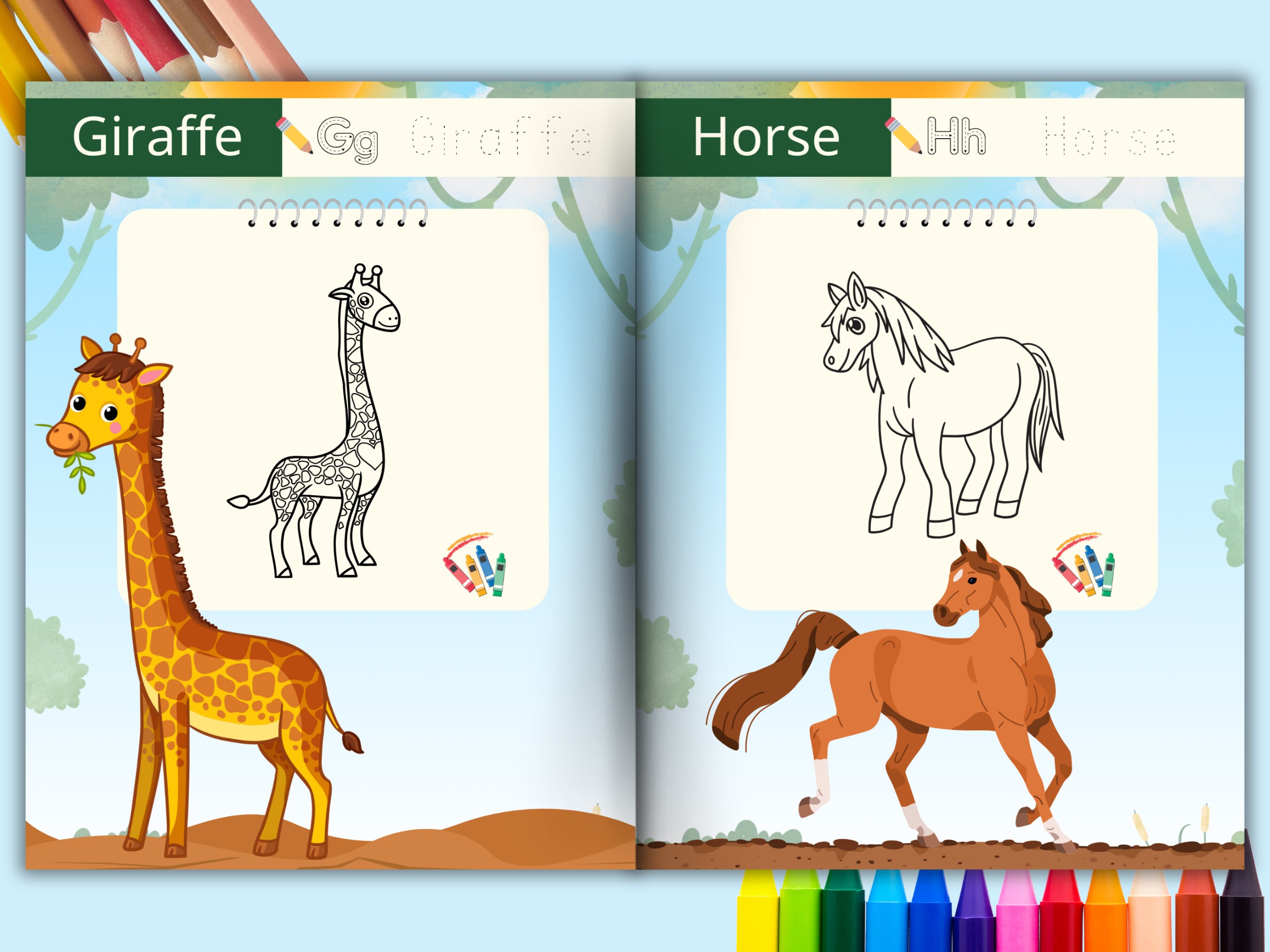 Zoo Animals Alphabet Busy Book Printable Toddler Learning Preschool ...