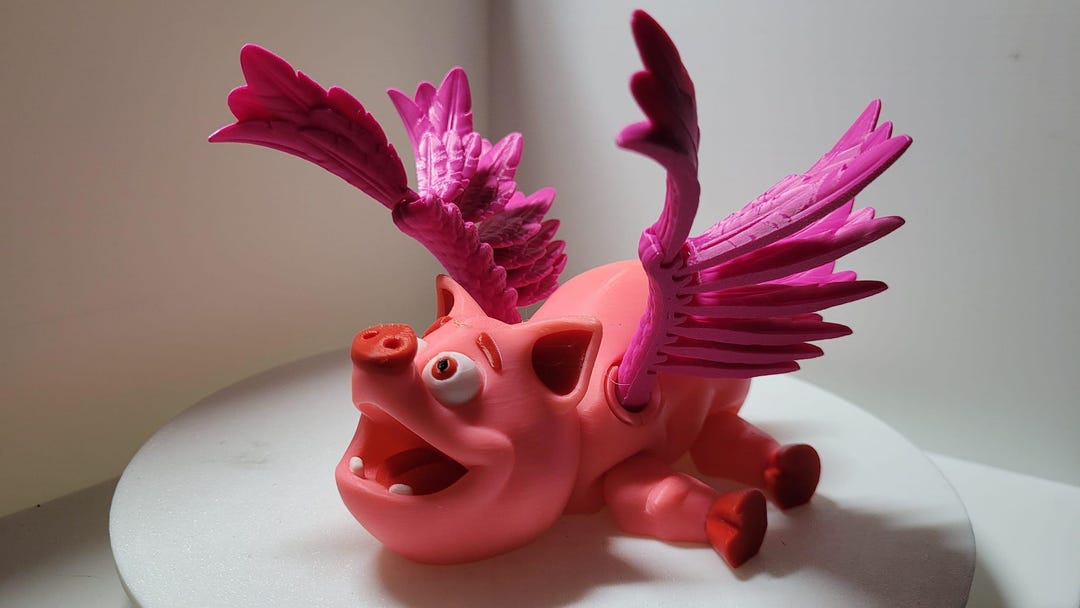 Articulating Flying Pig - Etsy