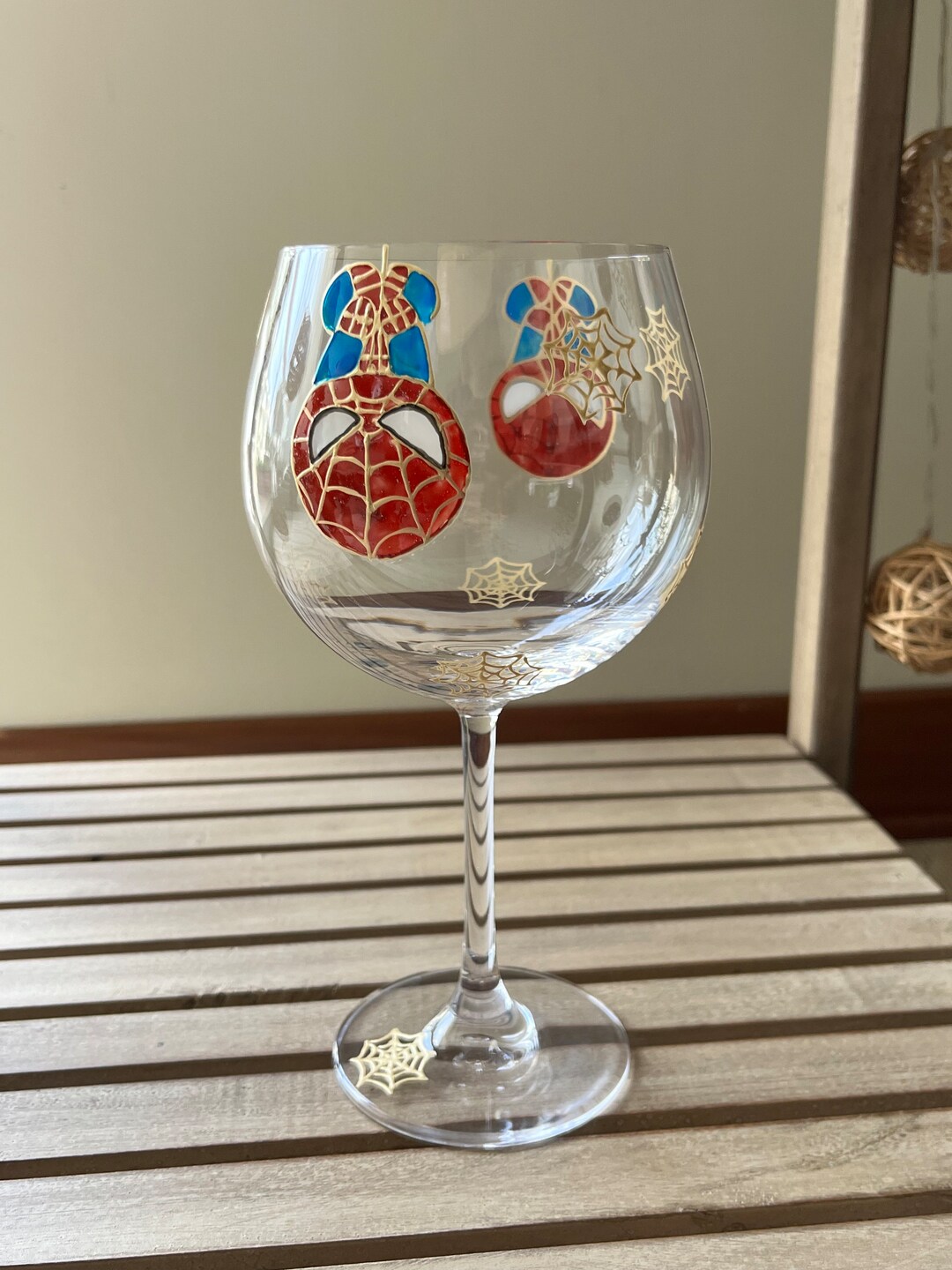 Hand-painted Spider-man Cup With Stained Glass Painting, Glass Cup ...