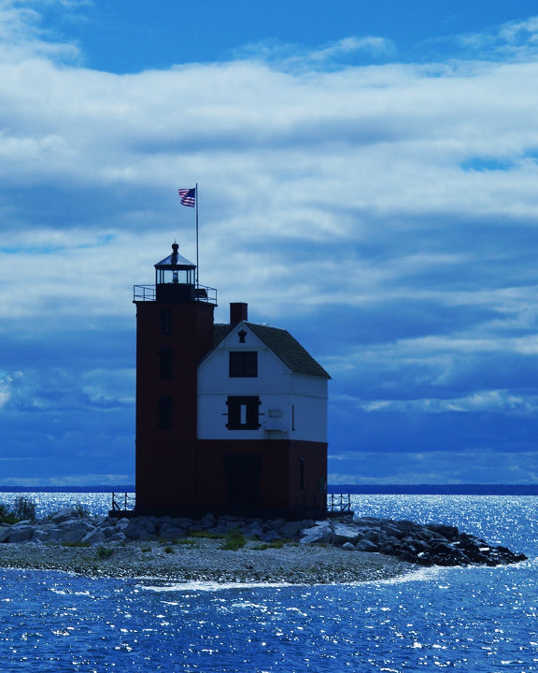Round Island Lighthouse, Michigan Print, Nautical Photography, 8 X 10 ...