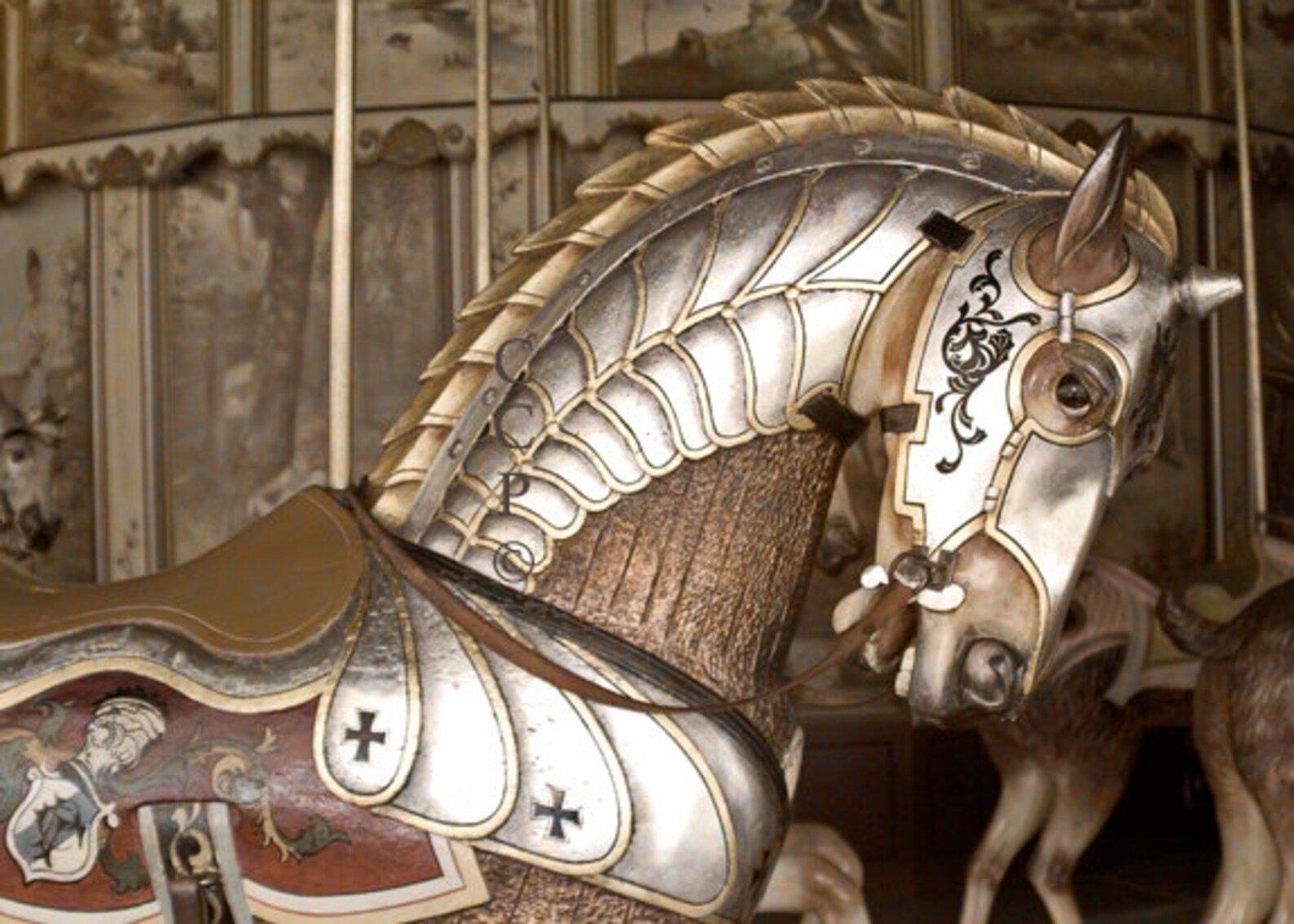 Carousel Horse, Sepia Photography, 8 X 10 Knights Steed, Templar ...