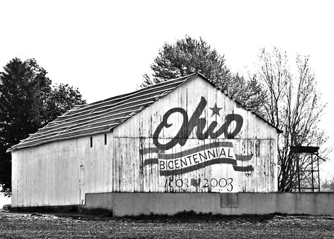 Fine Art Ohio Barn Photography Bicentennial Sign Rural - Etsy