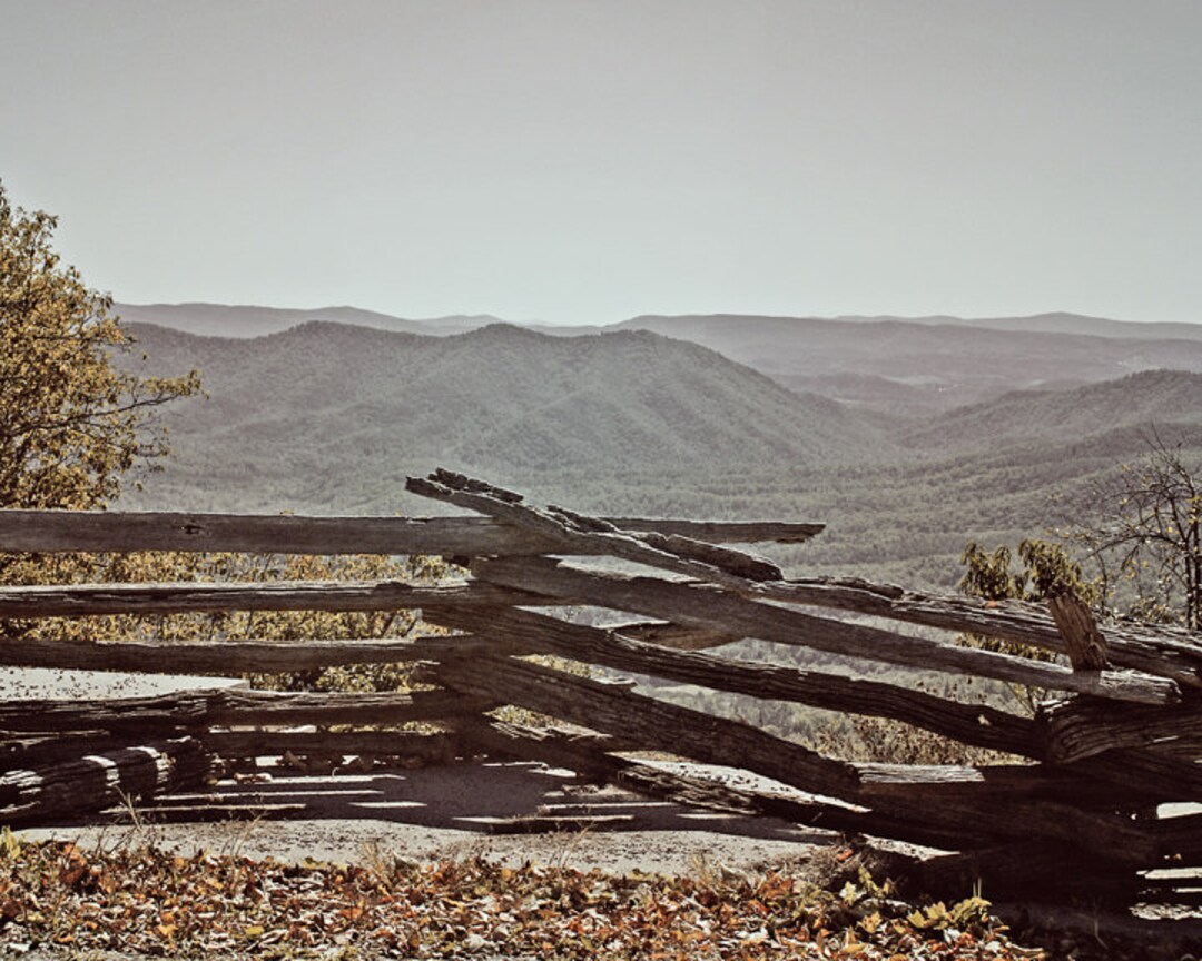 Blue Ridge Fence, Fine Art Photography, Rural America, 8 X 10 Landscape ...
