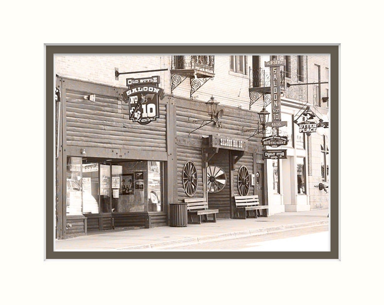 Deadwood Saloon Number 10, Sepia Photography, 5 X 7 Wall Decor, South ...