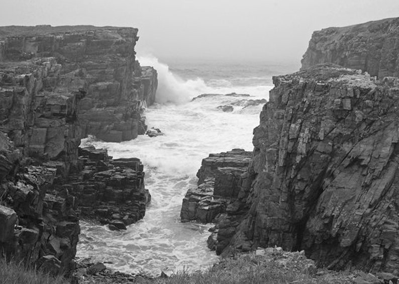 Elliston Cliffs Fine Art Photography Black and White Ocean - Etsy