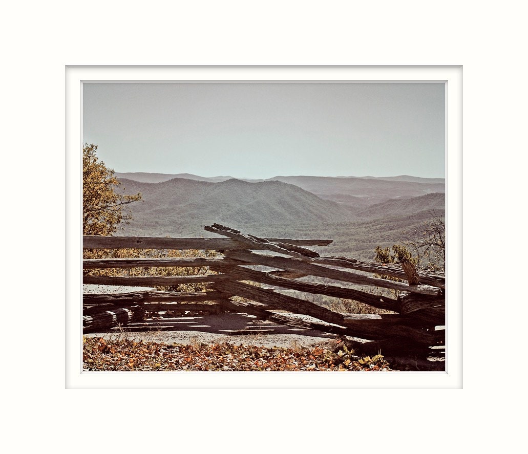 Blue Ridge Fence, Fine Art Photography, Rural America, 8 X 10 Landscape ...