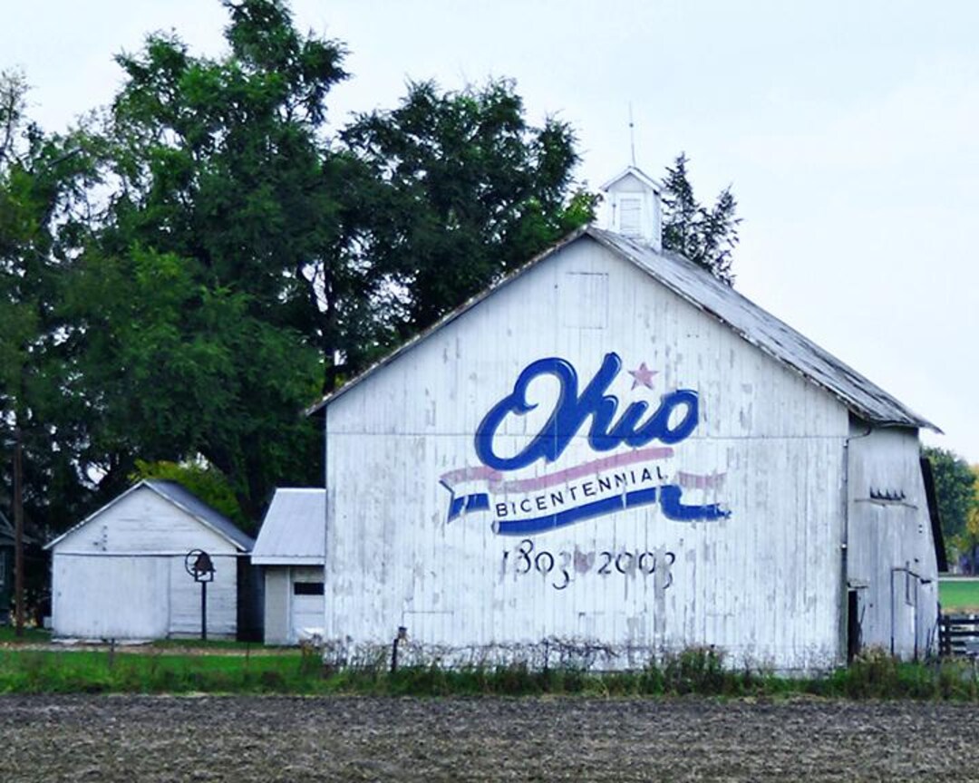Ohio Barn Fine Photography, Bicentennial Sign, Rural America, 8 X 10 ...
