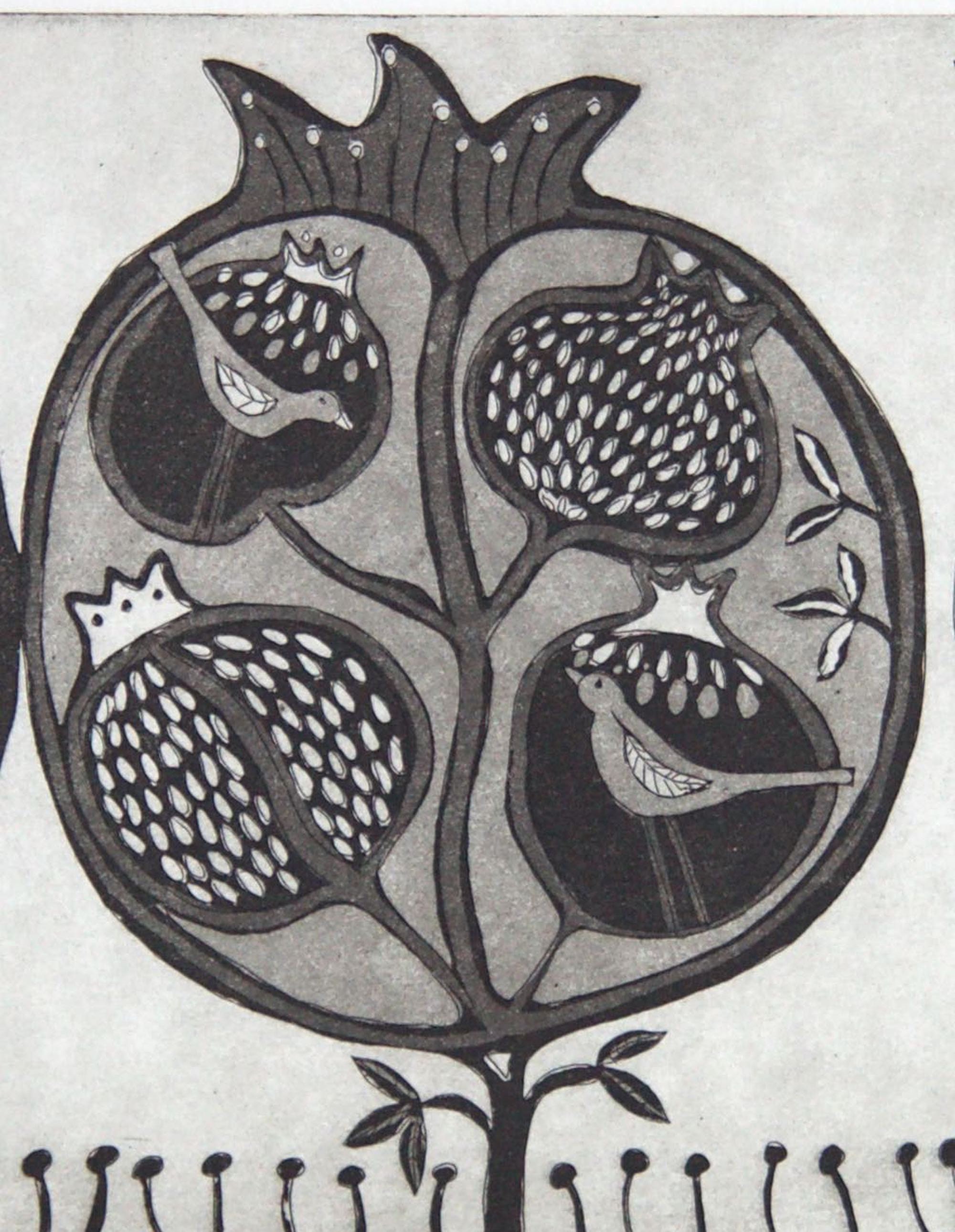 Etching Dream Orchard hand printed on paper signed and | Etsy