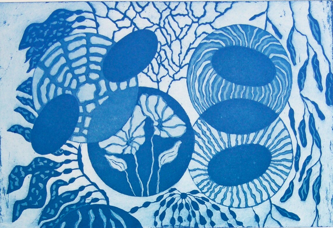 Reef Etching on Paper Handprinted and Signed Limited | Etsy