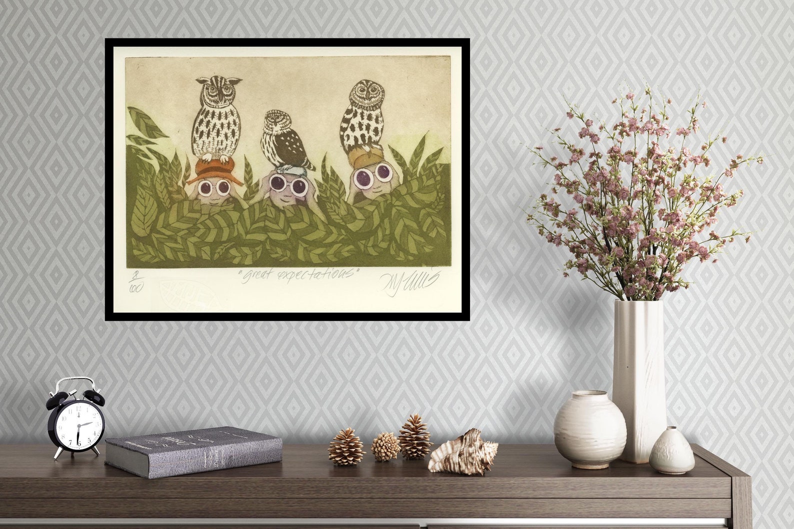 Etching Great Expectations hand printed on paper signed and | Etsy