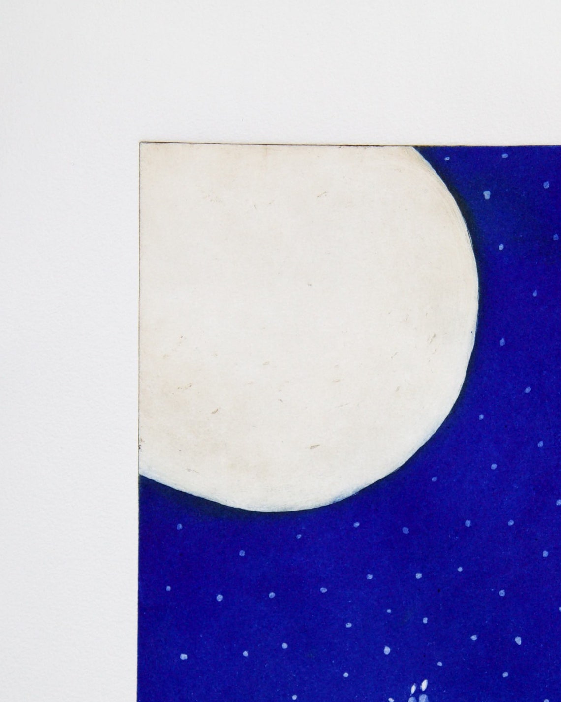 Etching Lovers Moon Handprinted on Paper Signed and - Etsy