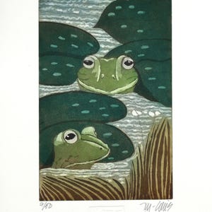 Etching, Frog Songs, Handprinted on Paper, Signed and Numbered Edition ...