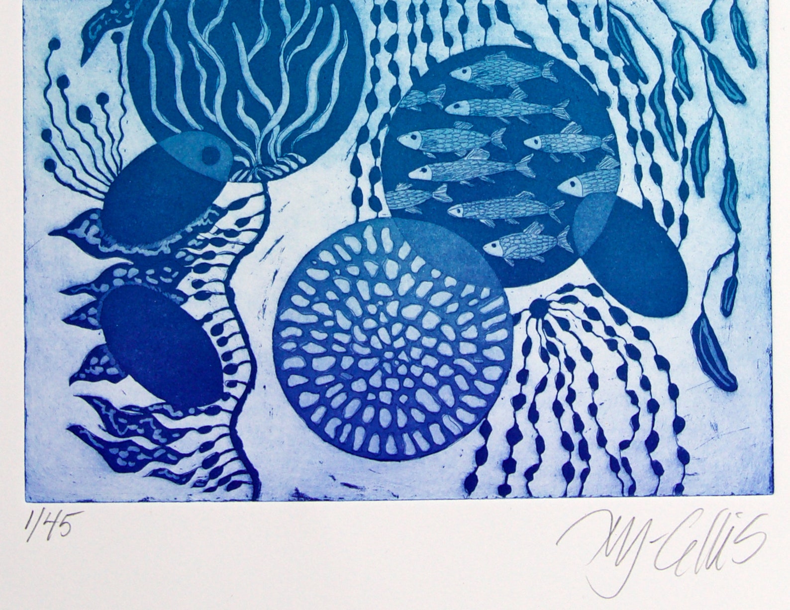 Reef Etching on Paper Handprinted and Signed Limited | Etsy