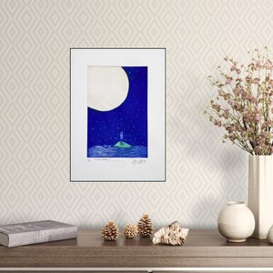 Etching, Lovers Moon, Handprinted on Paper, Signed and Numbered Edition ...