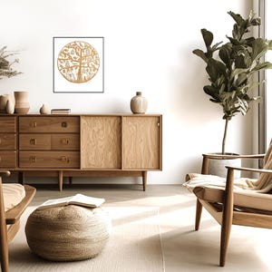 Linocut in Gold Ink, Freedom, Bird Cages, Tree, Handprinted, Signed ...