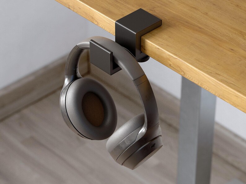 3D Print STL File | Headphone Holder With Screw Clamp - Etsy