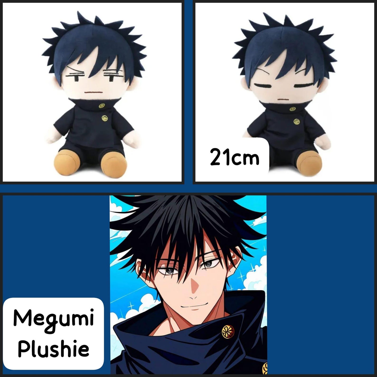 Jujitsu Kaisen Cute Plushie Yuuji , Gojo , Geto , Megumi , Inumaki ...