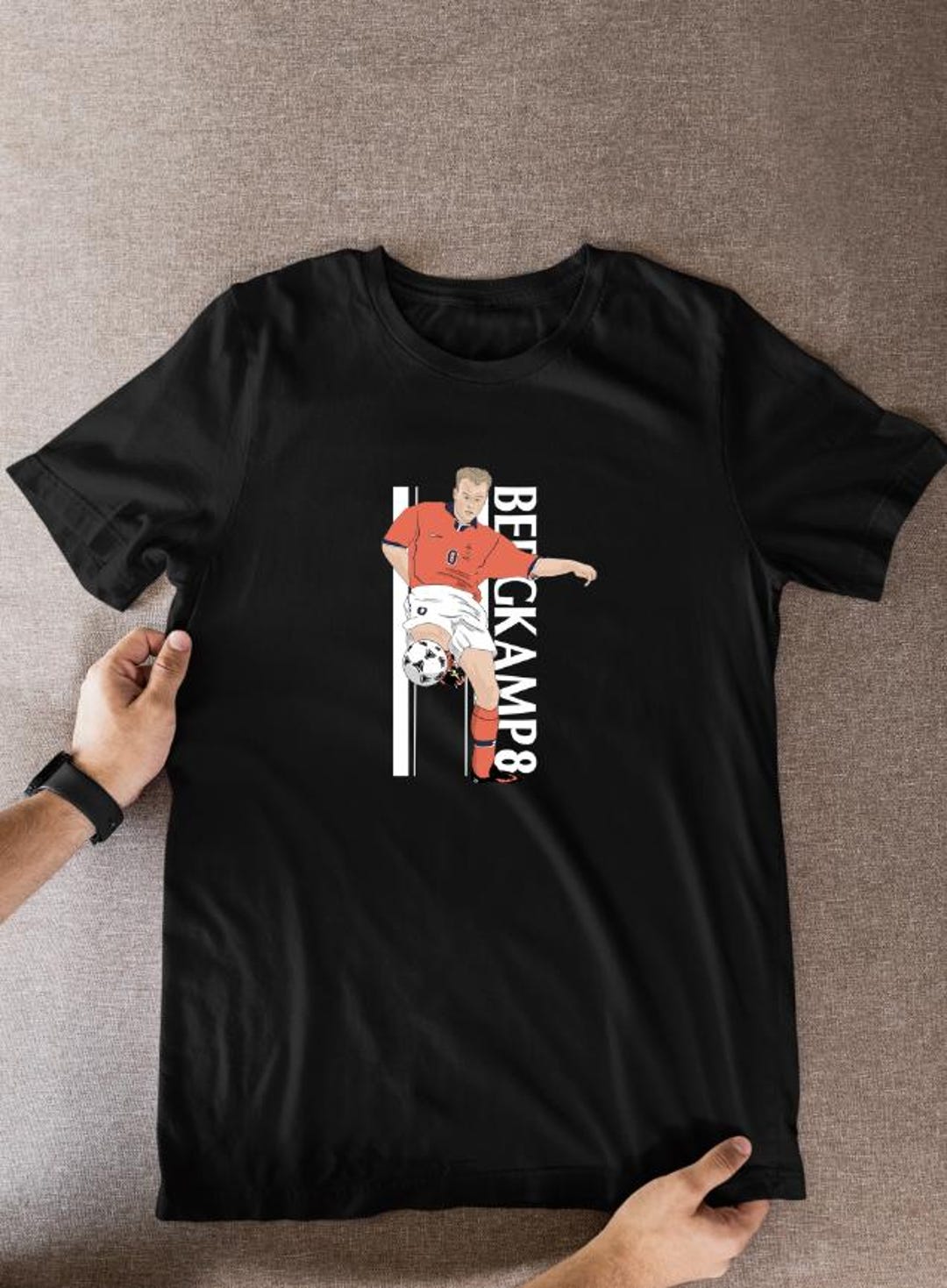 Arsenal and Holland Cartoon Dennis Bergkamp Fan Art Made T- Shirts - Etsy