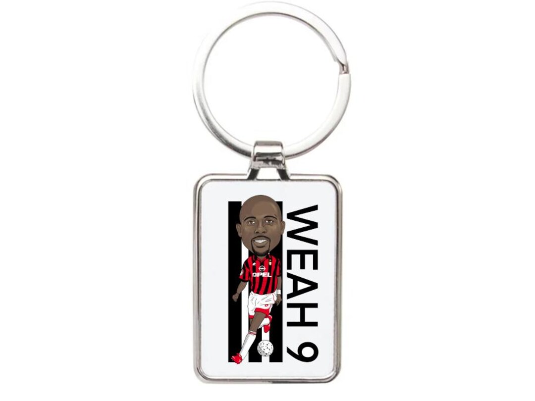 AC Milan Cartoon George Weah Fan Made Keyring - Etsy