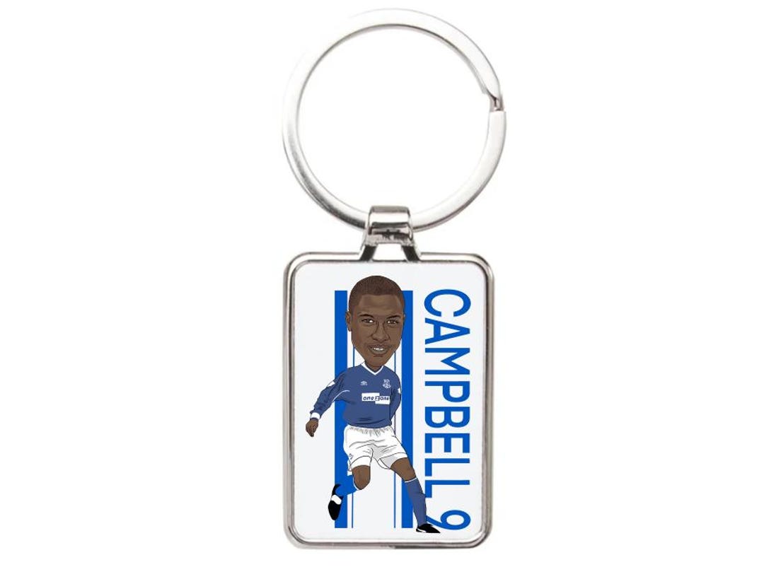 Everton Cartoon Kevin Campbell Fan Art Made Keyring - Etsy