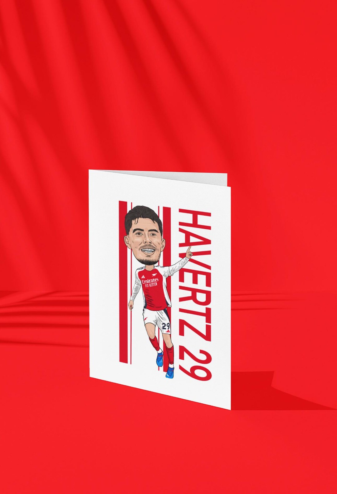 Arsenal Cartoon Kia Havertz Fan Made Birthday Card PRINT - Etsy UK