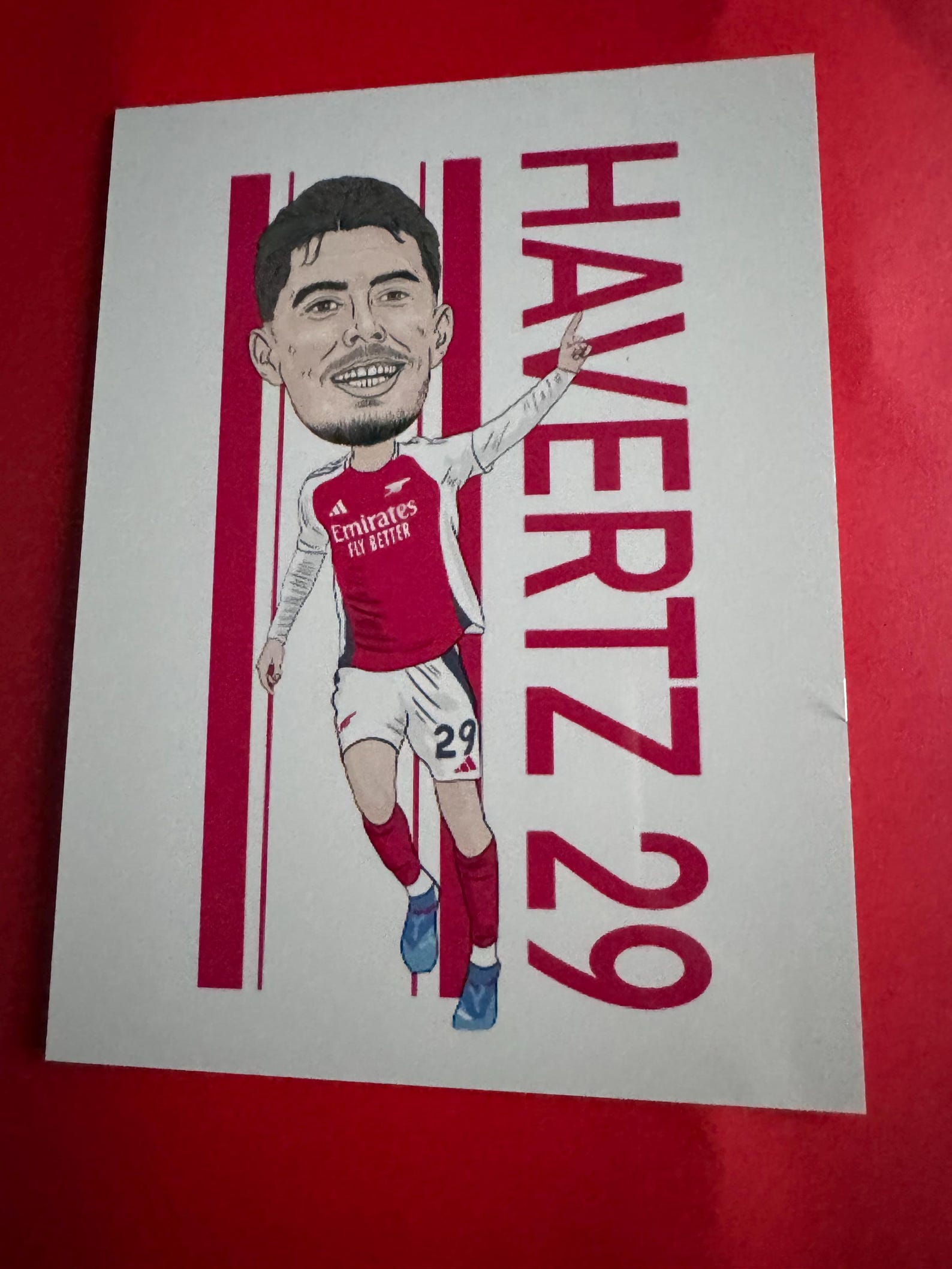 Arsenal Cartoon Kai Havertz Cartoon Fan Art Made A5 (8" X 6") White ...