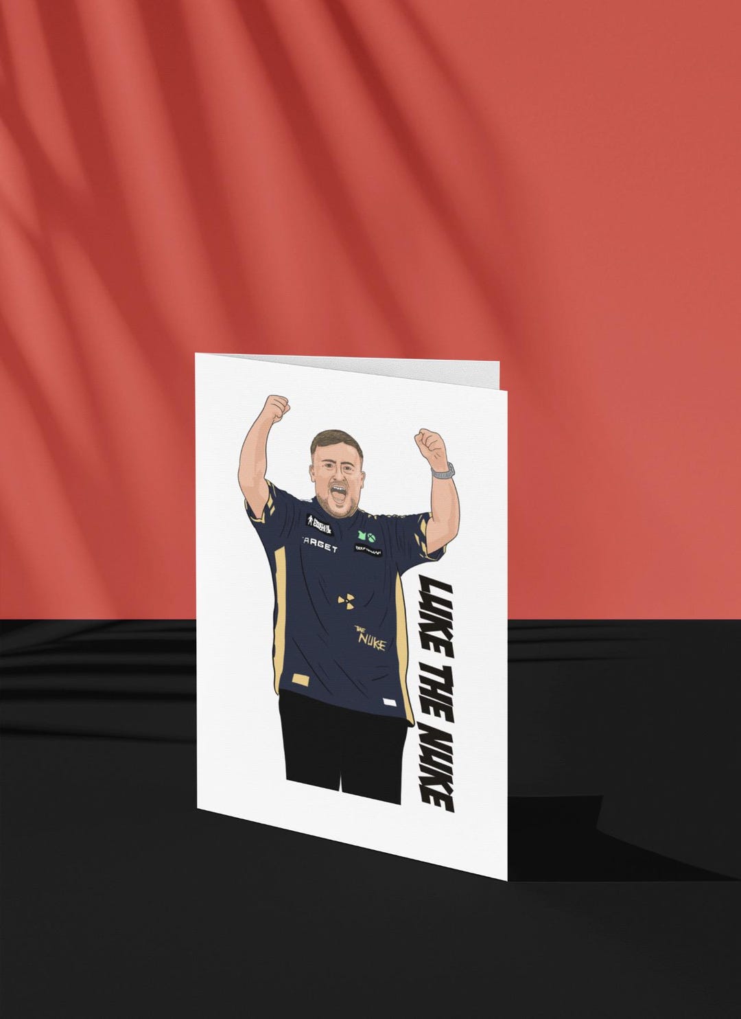 Luke Littler Cartoon Fan Art Made Card With Print - Etsy UK