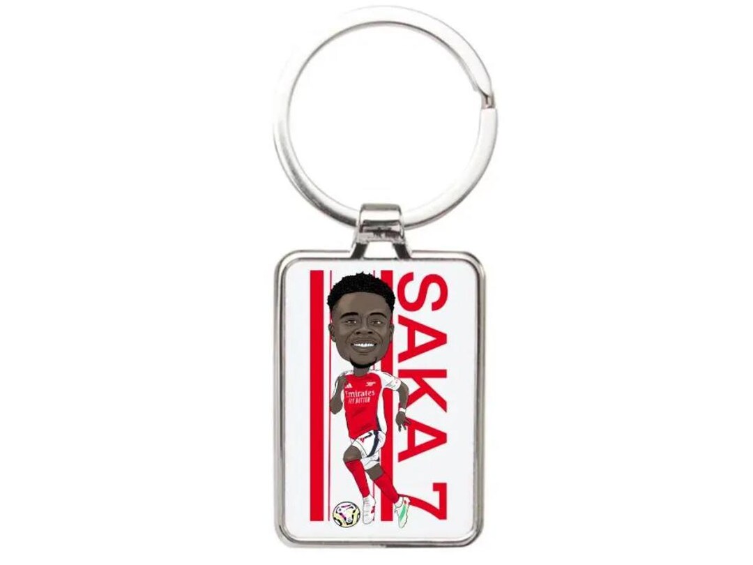 Arsenal Cartoon Bukayo Saka FAN ART MADE Keyring Gifts - Etsy UK